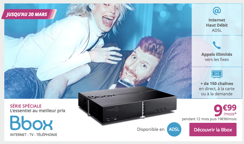 9,99 euros par mois pour la Bbox de Bouygues Telecom en promotion ...