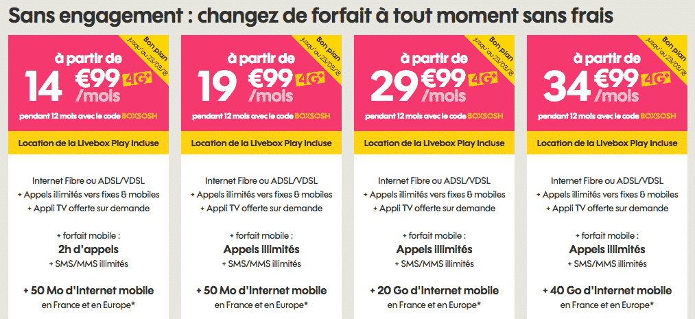 Sosh : box (ADSL ou fibre) + mobile à partir de 14,99 euros par mois ...