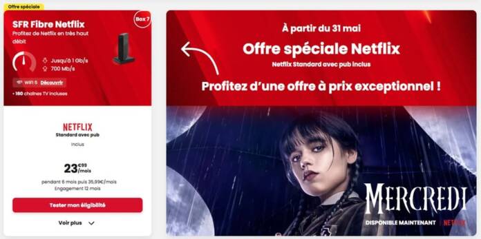 SFR lance une box en série limitée avec Netflix inclus